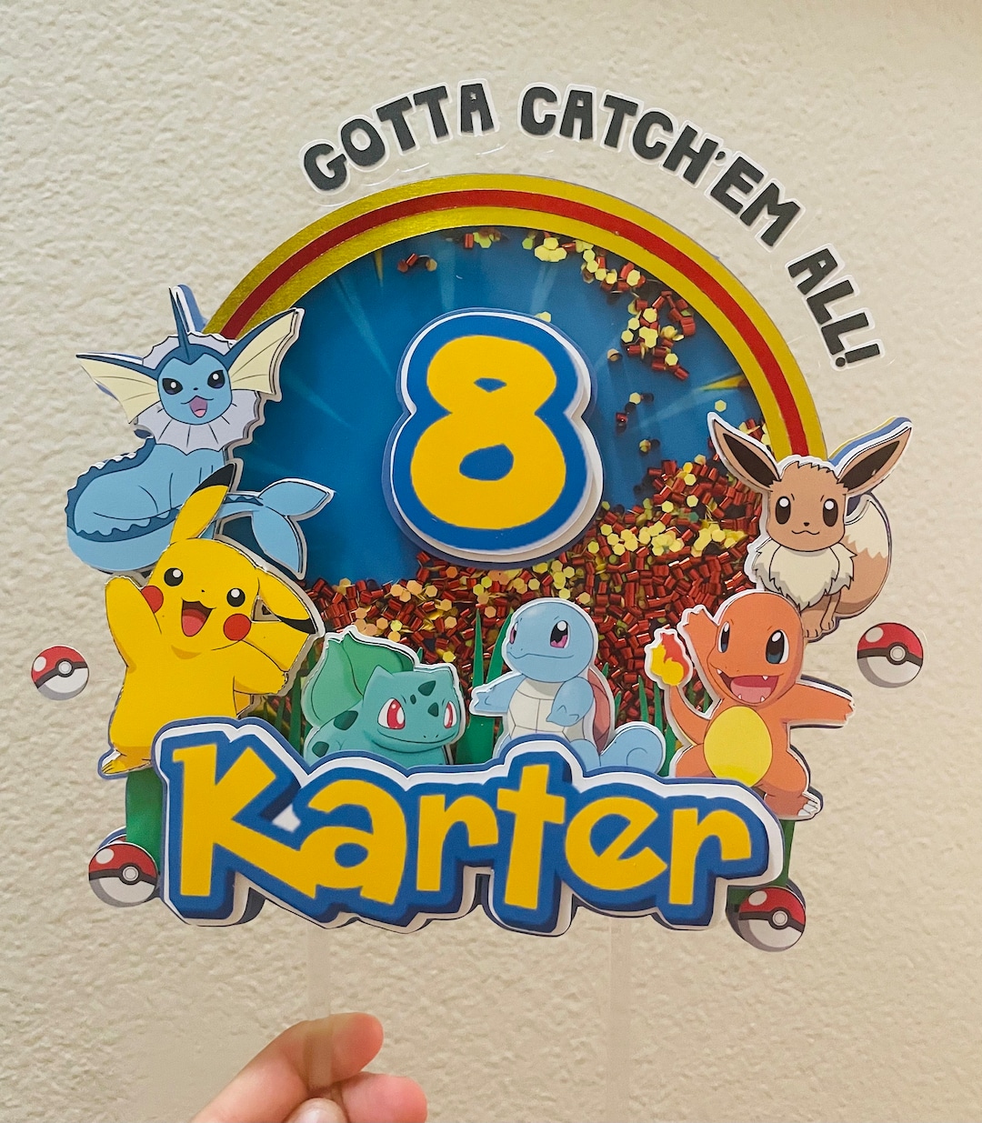 Pokemon Cake Topper, Pokemon Party Decor - Etsy