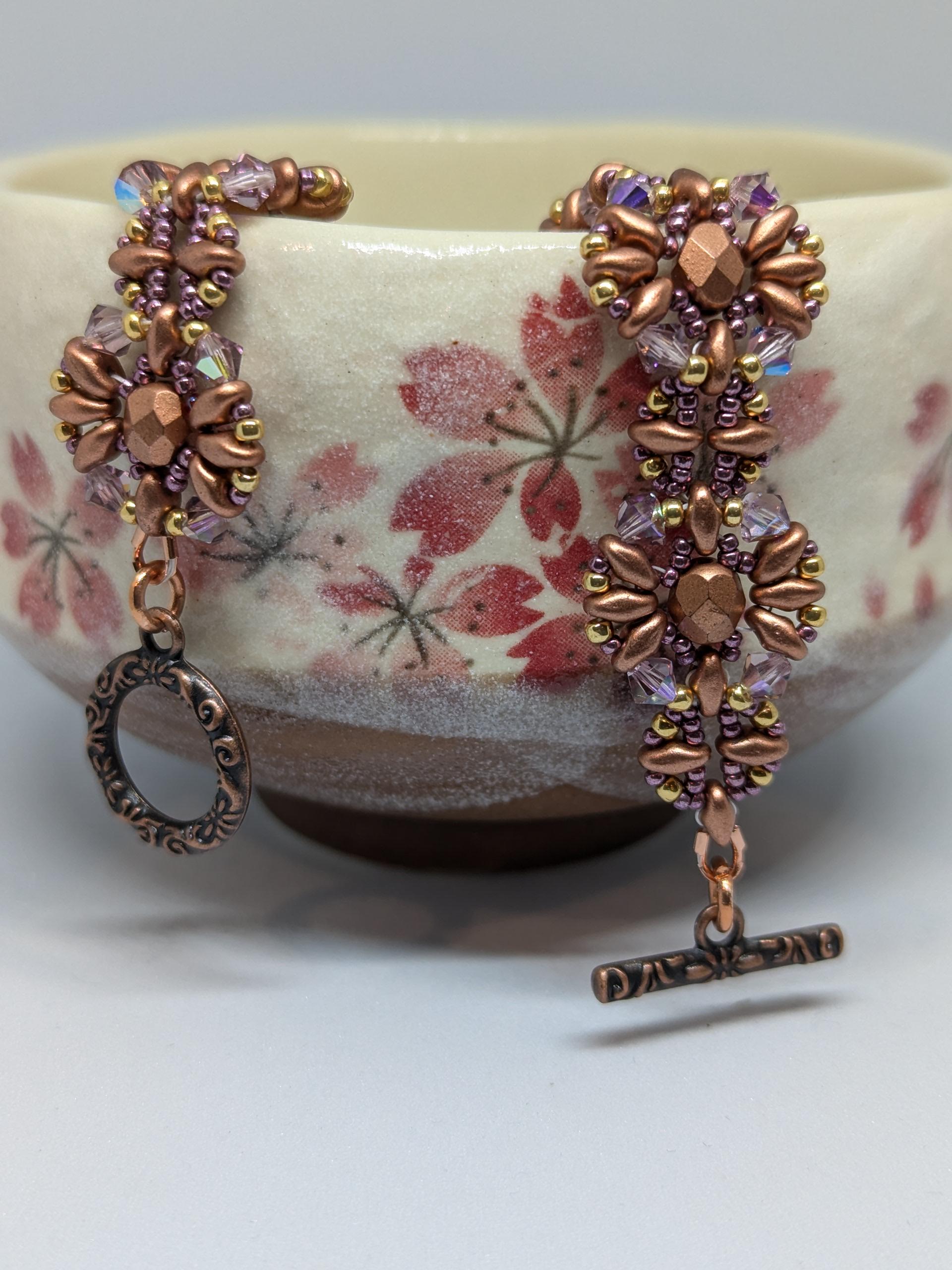 Copper and Amethyst "noble Path" Bracelet - Etsy