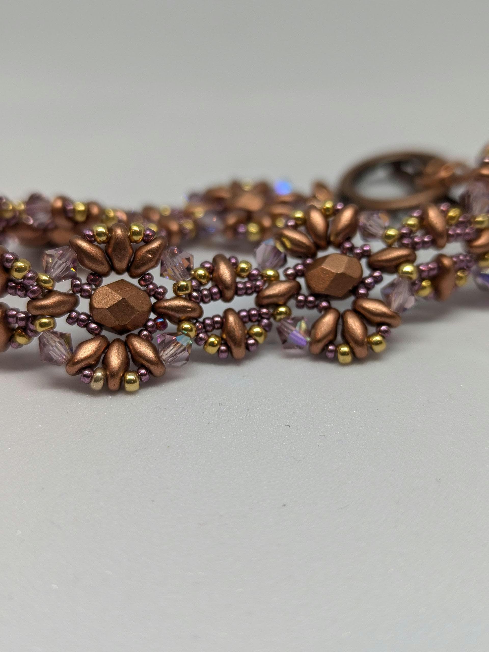 Copper and Amethyst "noble Path" Bracelet - Etsy
