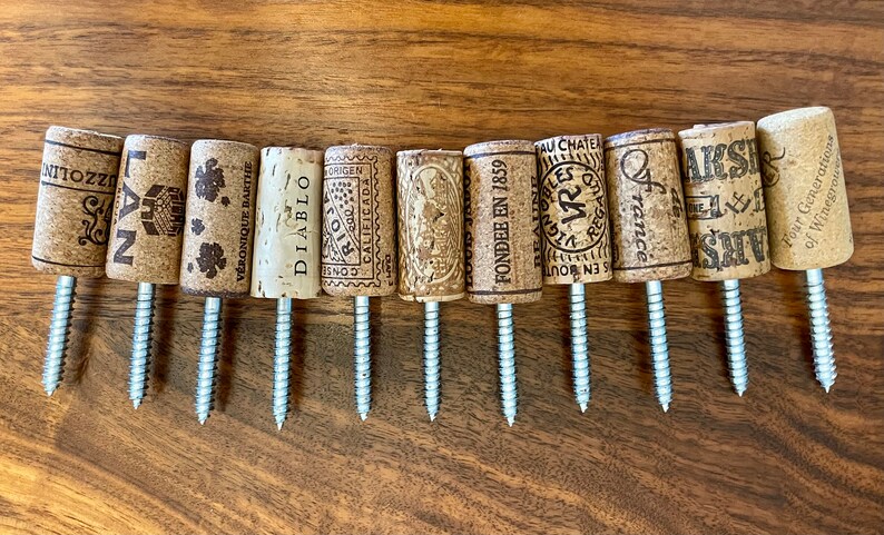 Wine Cork Wall Pegs/hooks (3 Pack) - Etsy