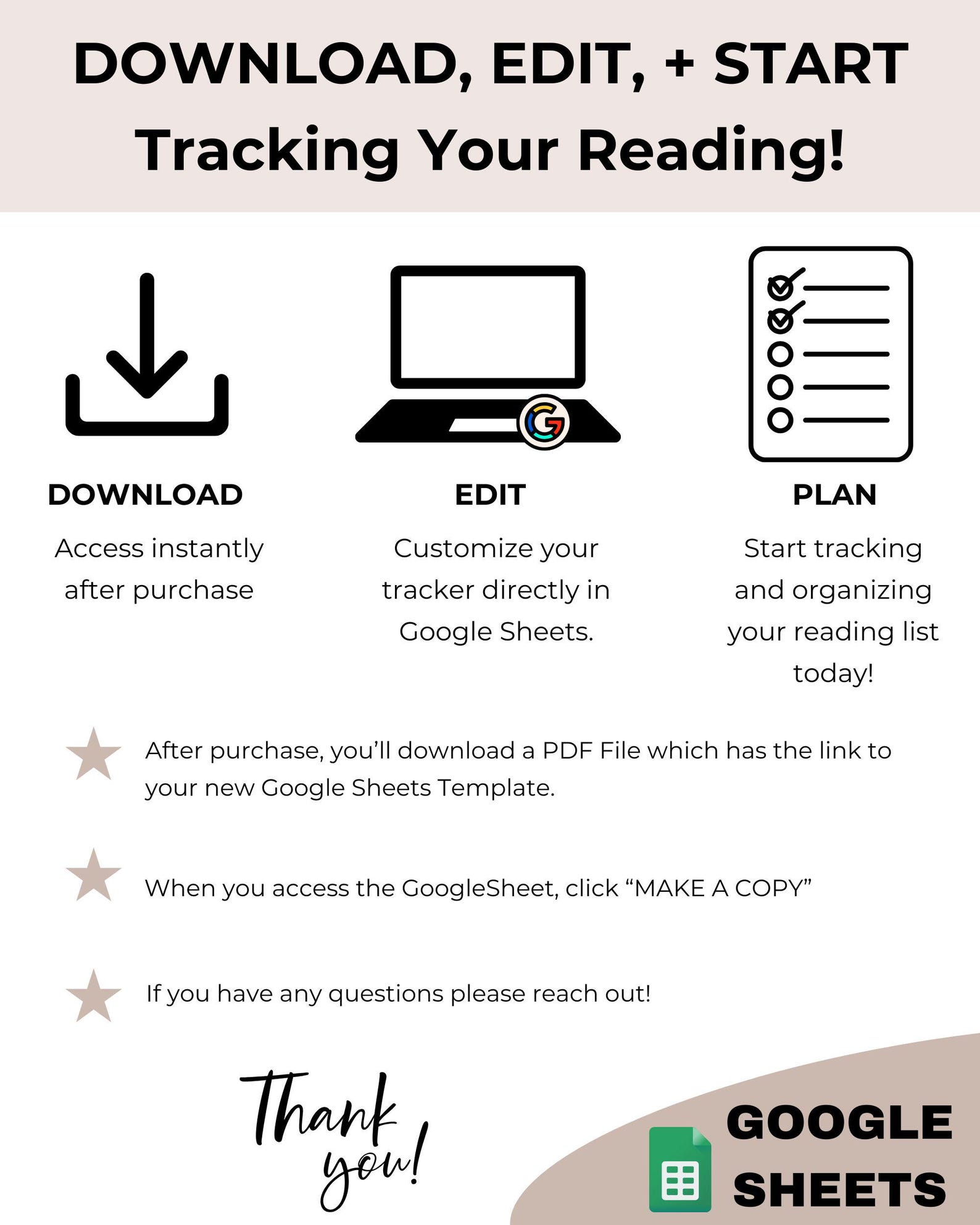 Book Tracker Google Sheet: Reading Log & Reviews Spreadsheet (digital ...