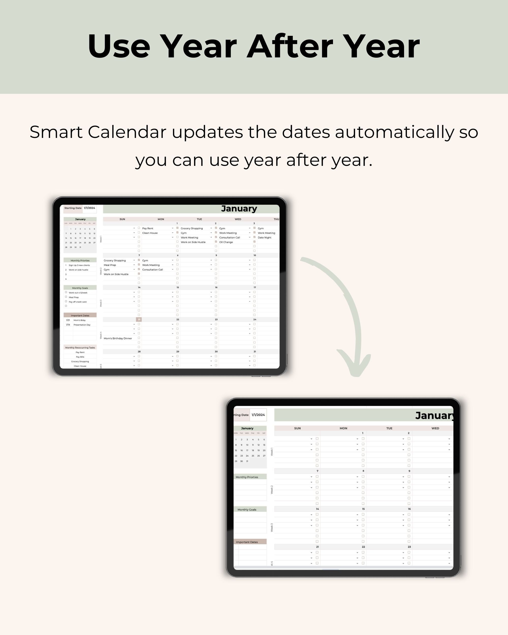 Editable Monthly Calendar Monthly Planner Template Google Sheets ...