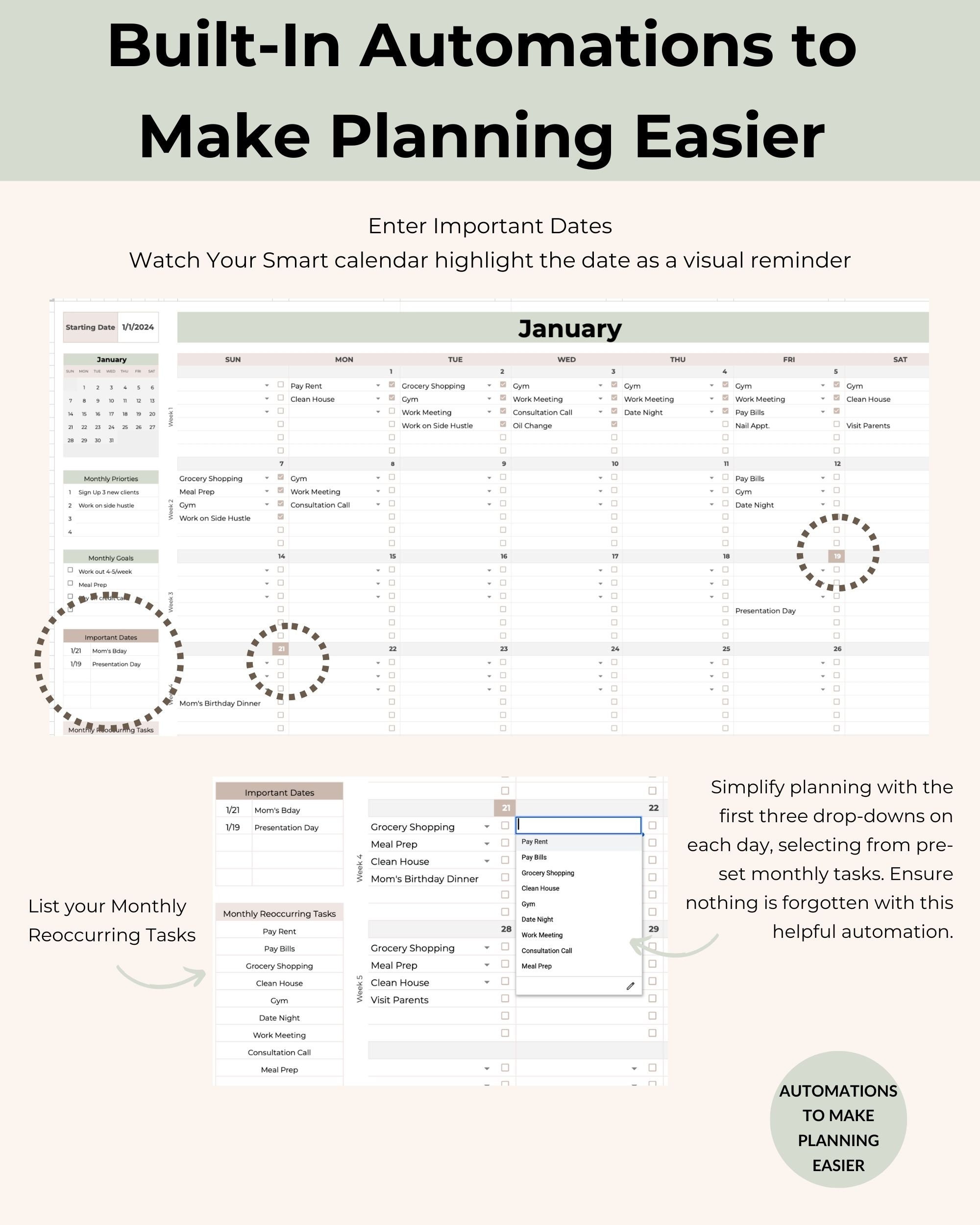 Editable Monthly Calendar Monthly Planner Template Google Sheets ...