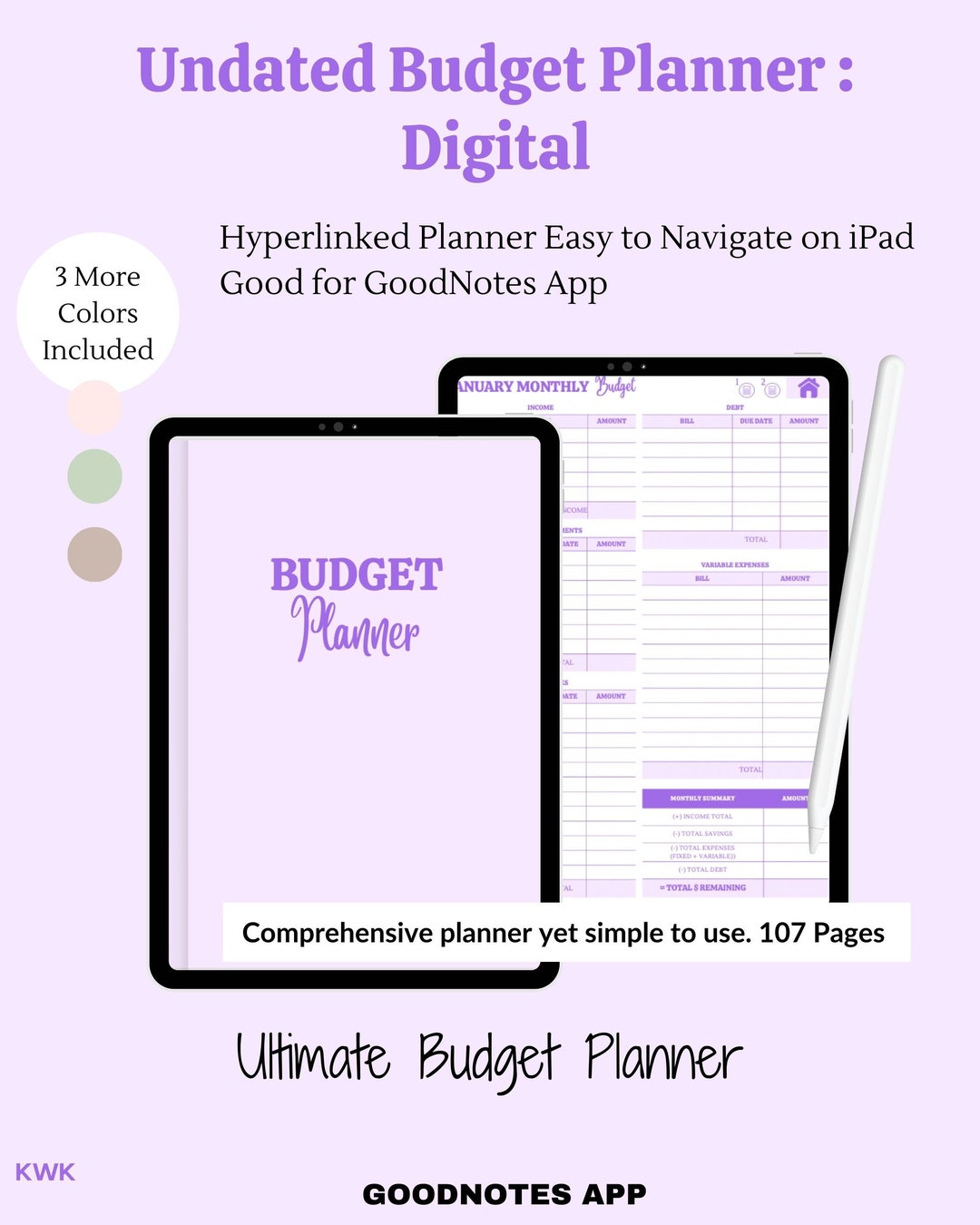 Digital Budget Planner, Finance Tracker, Finance Planner, Digital ...