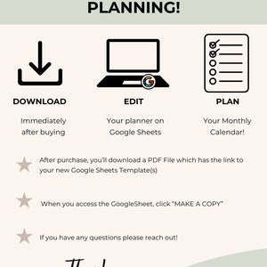 Editable Monthly Calendar: Automated Google Sheets Planner (digital ...