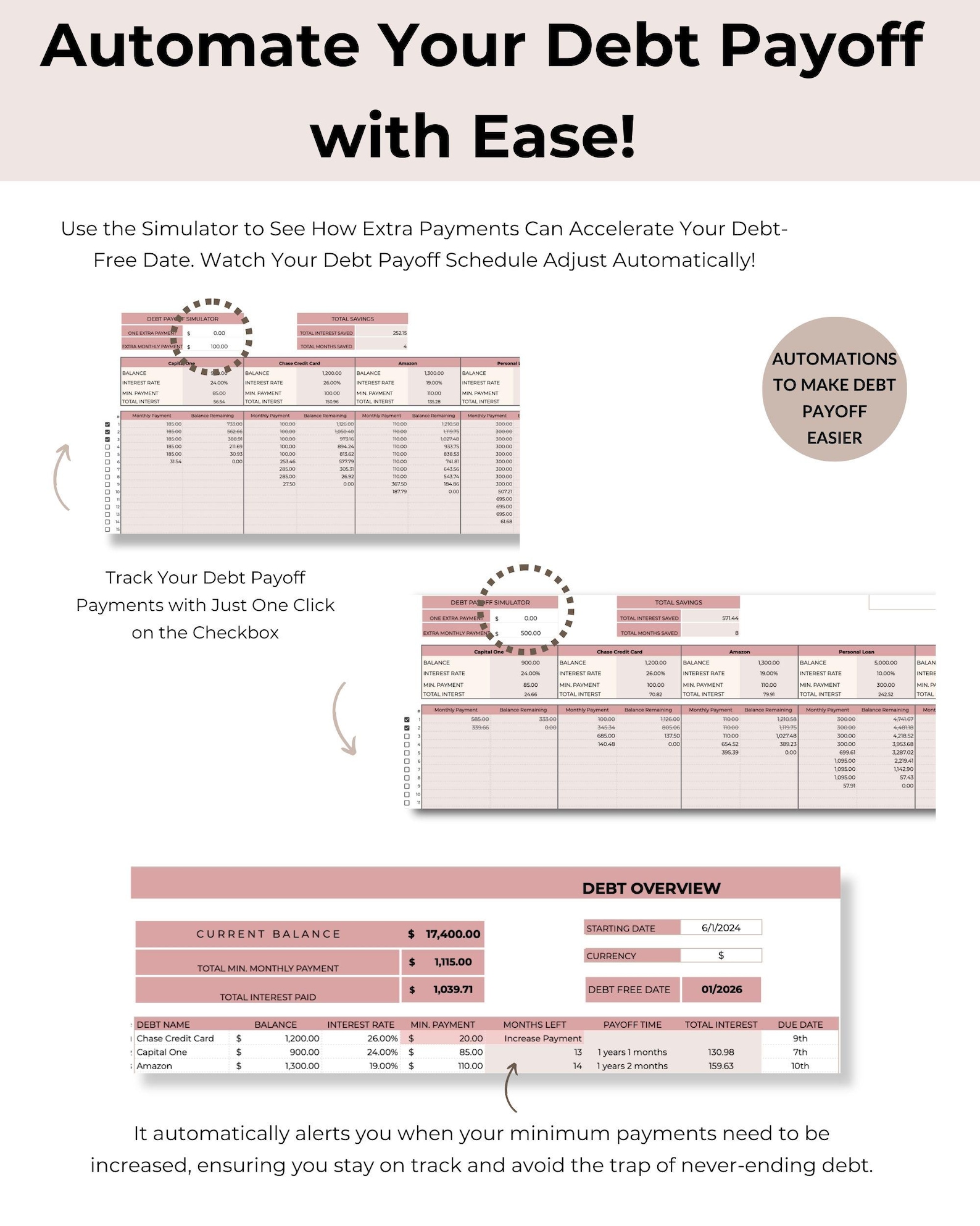 Debt Payoff Tracker Debt Snowball Debt Avalanche Google Sheet Debt ...