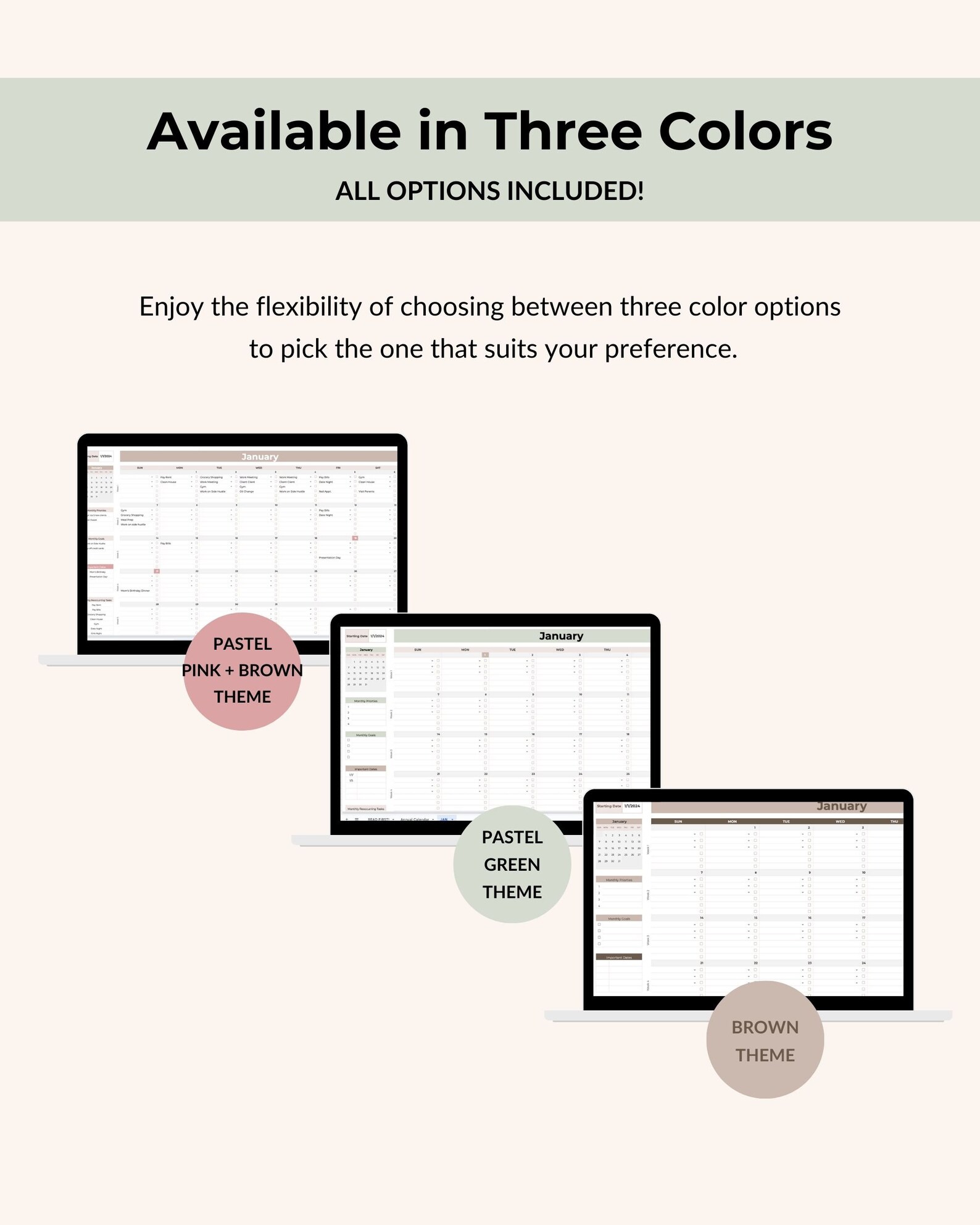 Editable Monthly Calendar: Automated Google Sheets Planner (digital ...