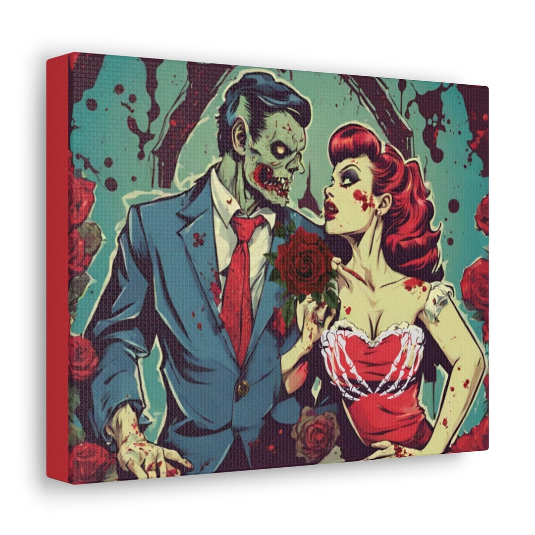 Death Do Us Part 5 Zombie Couple Macabre Glamor Gore Goth Dark Humor ...