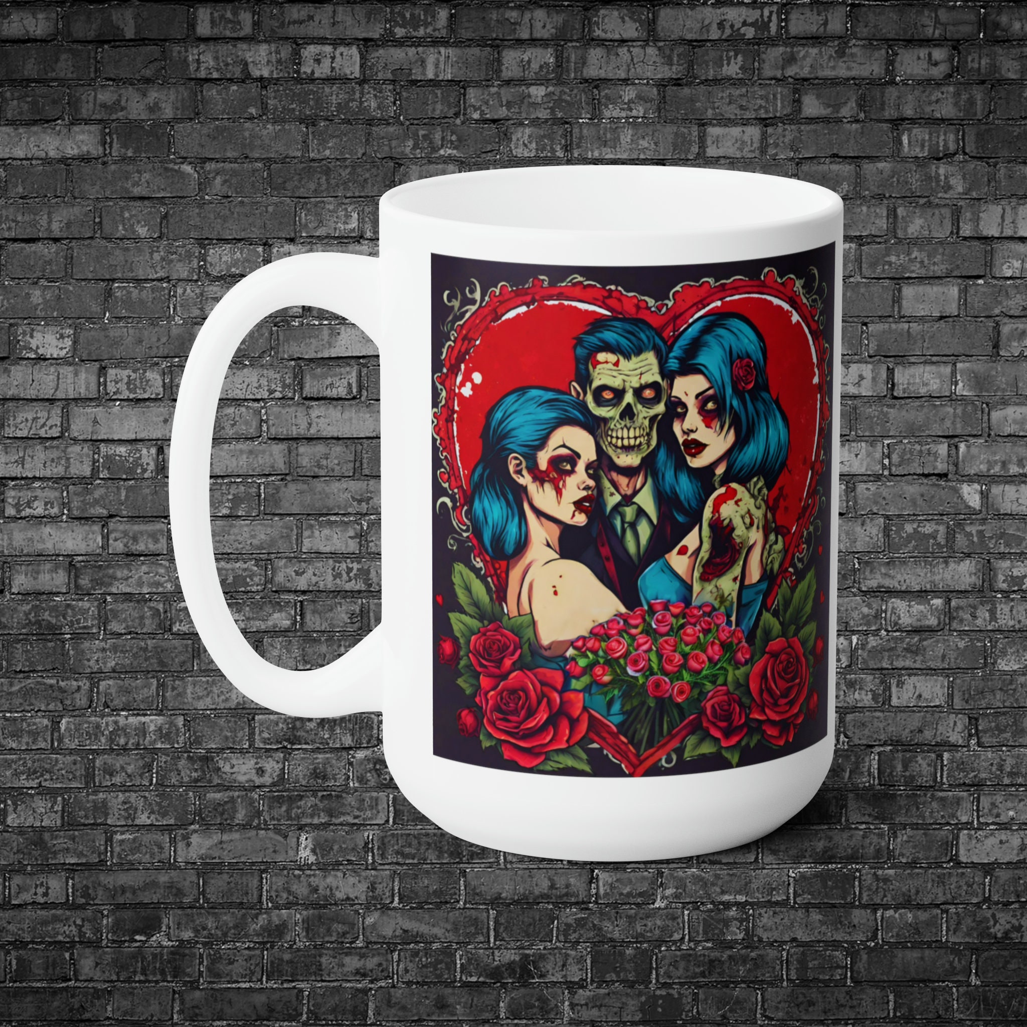 Throuple Trio Triad Valentines Day Vday Gift Zombie Couple Love Love ...
