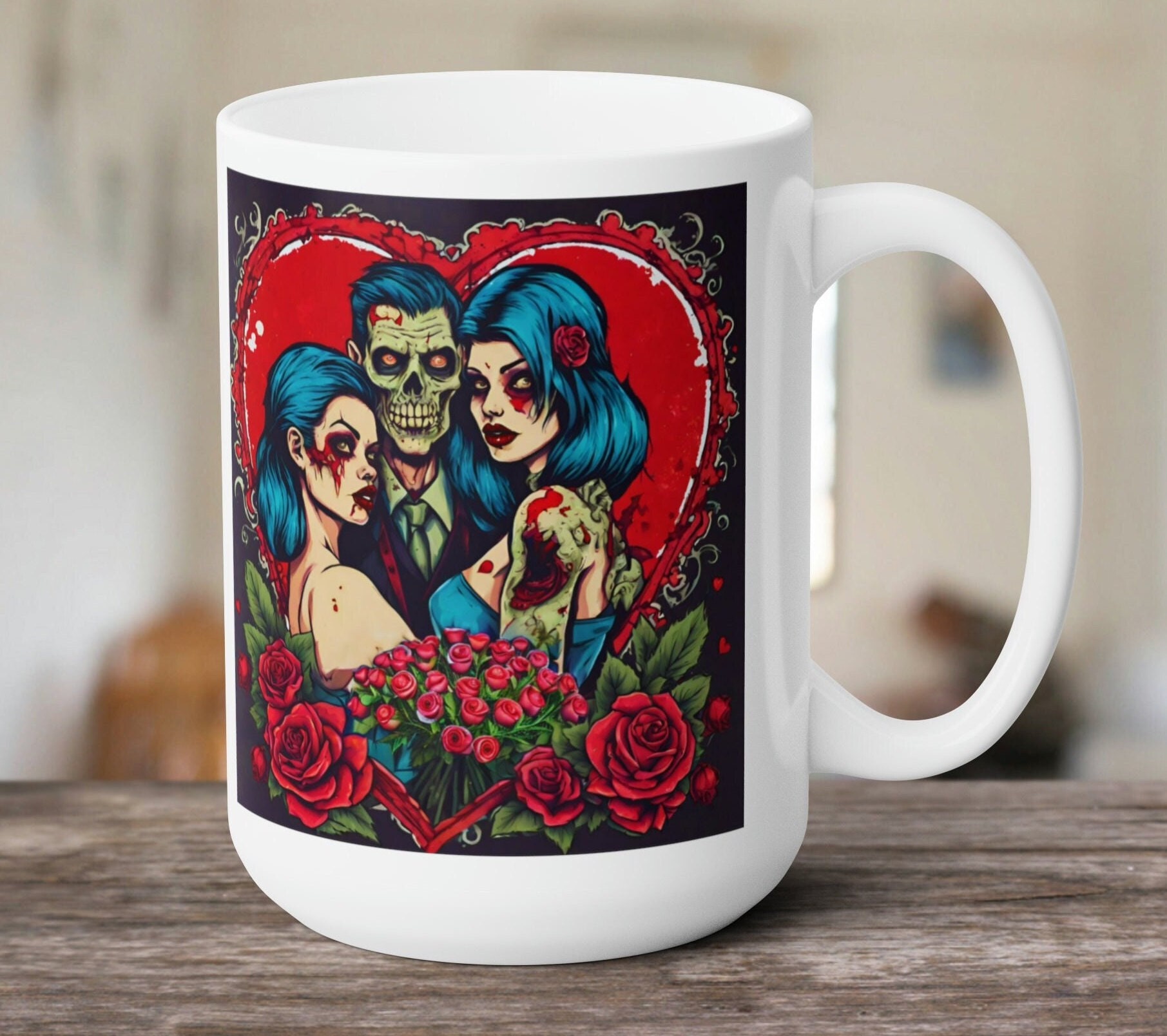 Throuple Trio Triad Valentines Day Vday Gift Zombie Couple Love Love ...
