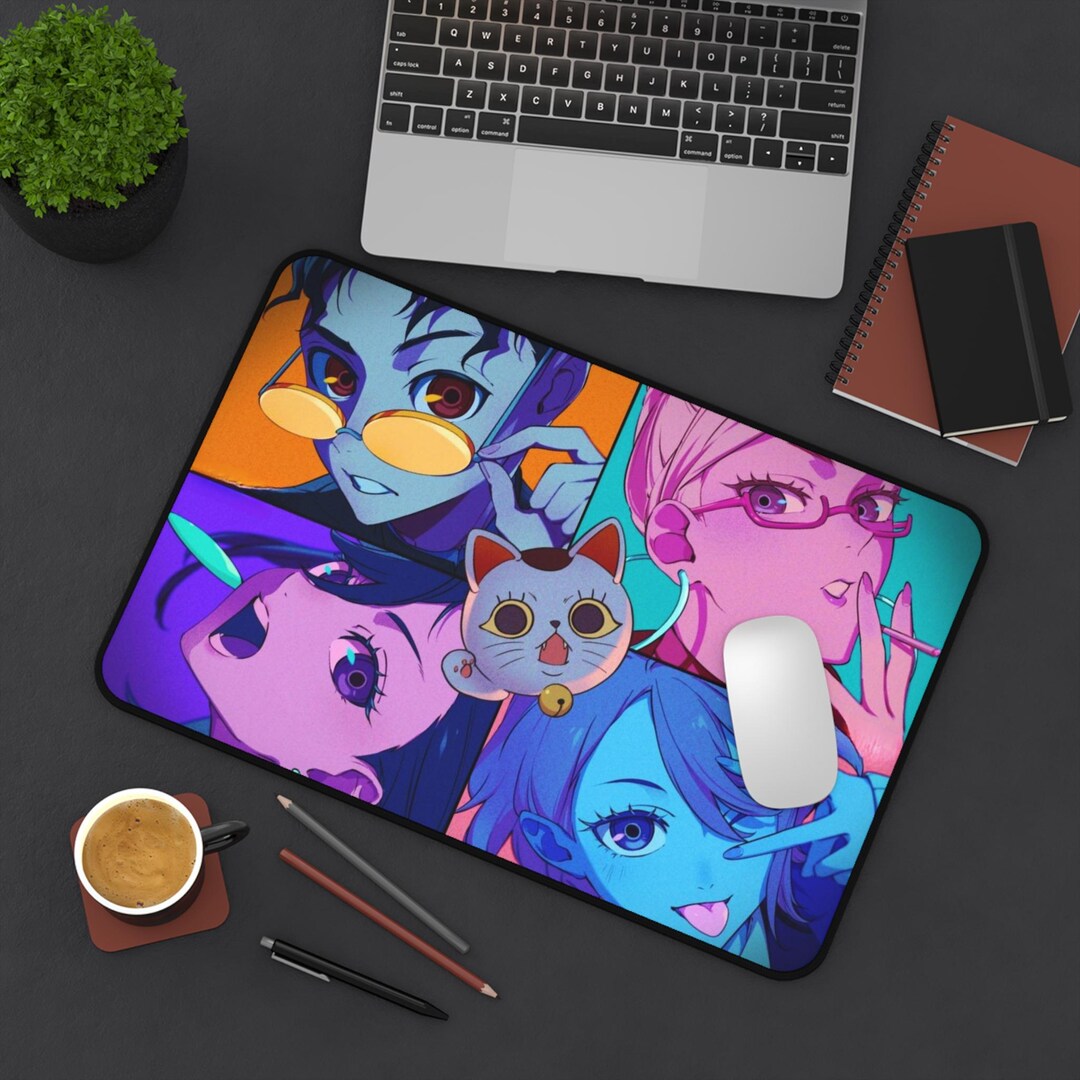 Anime Dandadan Cool Neon Desk Mat Gaming Mouse Pad, Computer Desk ...
