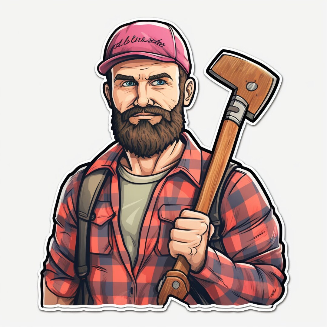 2x2in Lumber Jack Sticker Weatherproof And Uv Resistant Etsy
