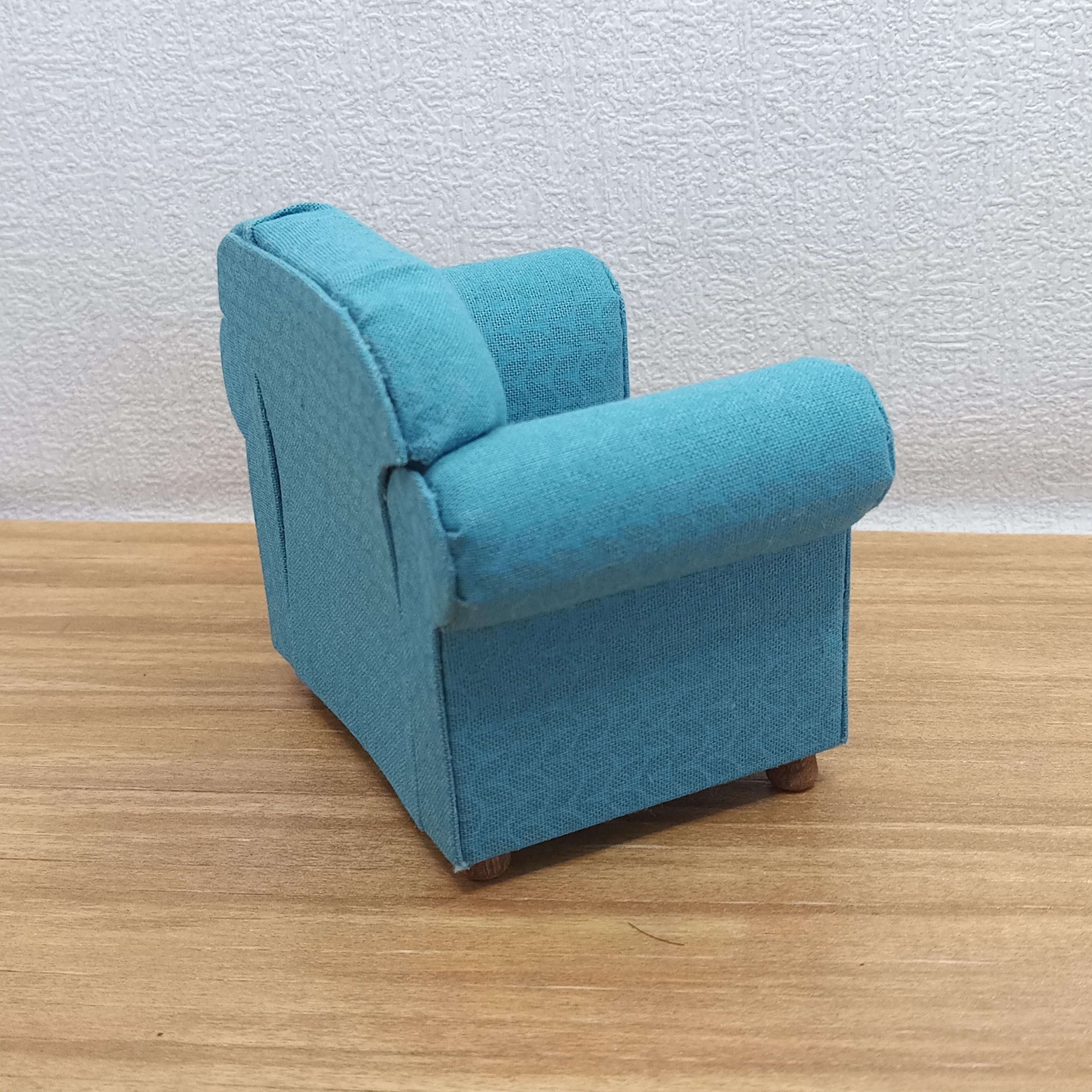 Dollhouse 1/12 Scale Miniature 'arrow' Accent Chair, Hand Made ...