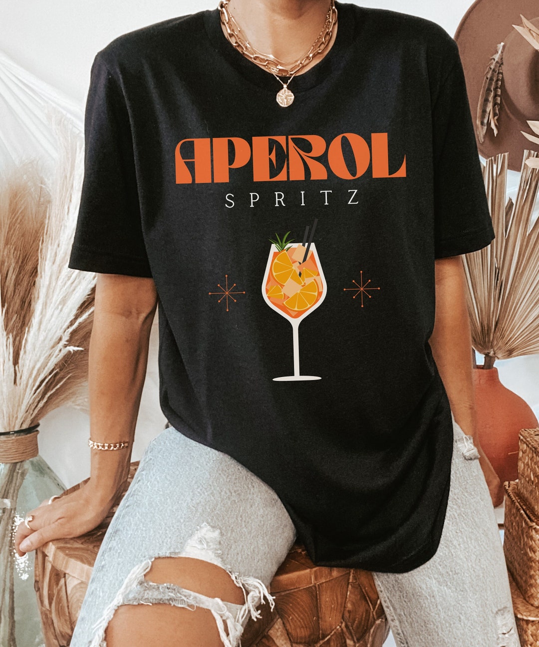 Aperol Spritz Tee, Retro Inspired Aperol Shirt, Cocktail Tee, in My ...
