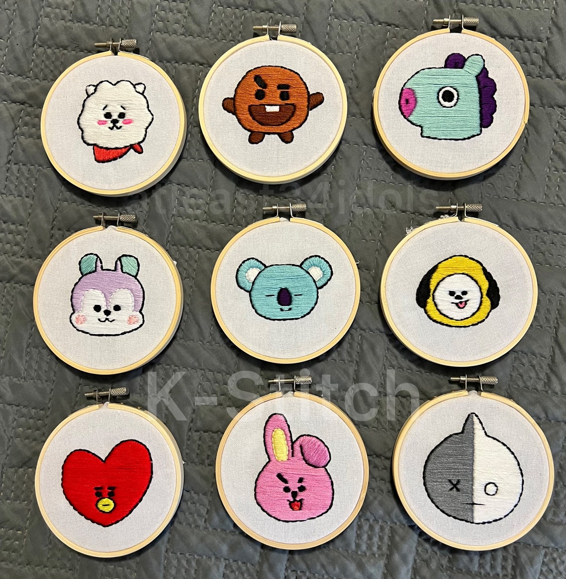 BTS BT21 Cross Stitch Embroidery - Etsy