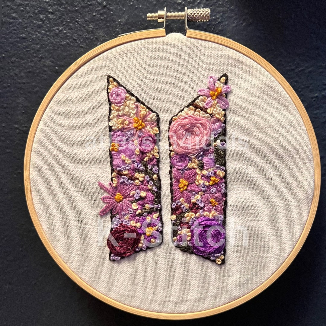 BTS Flower Logo Cross Stitch Embroidery - Etsy