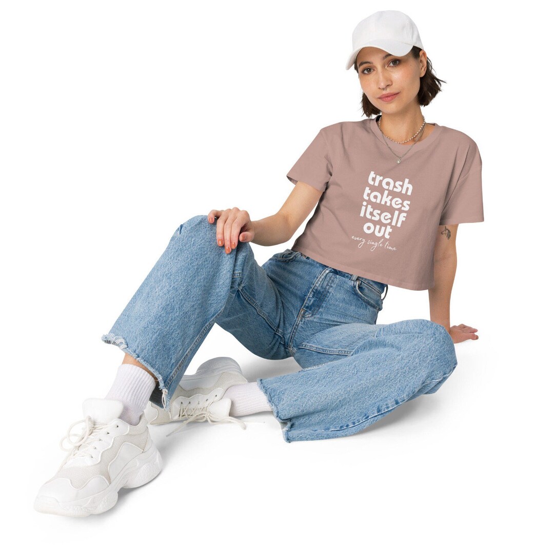 Cropped Taylor Shirt Trash Takes Itself Out Women's Graphic Tees Swift ...