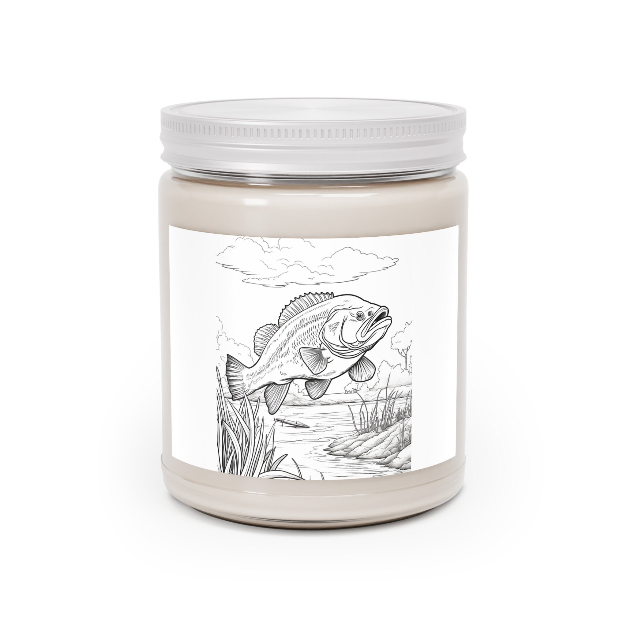 Fish Design Candle With Color-your-own Label - Fun Home Decor Activity ...