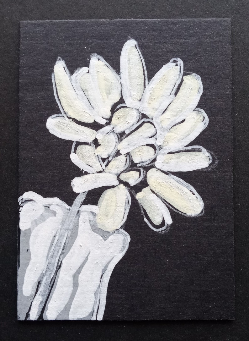 Botanical Flowers Art Trading Cards, 6 Flower Marker Drawings, ATC ...