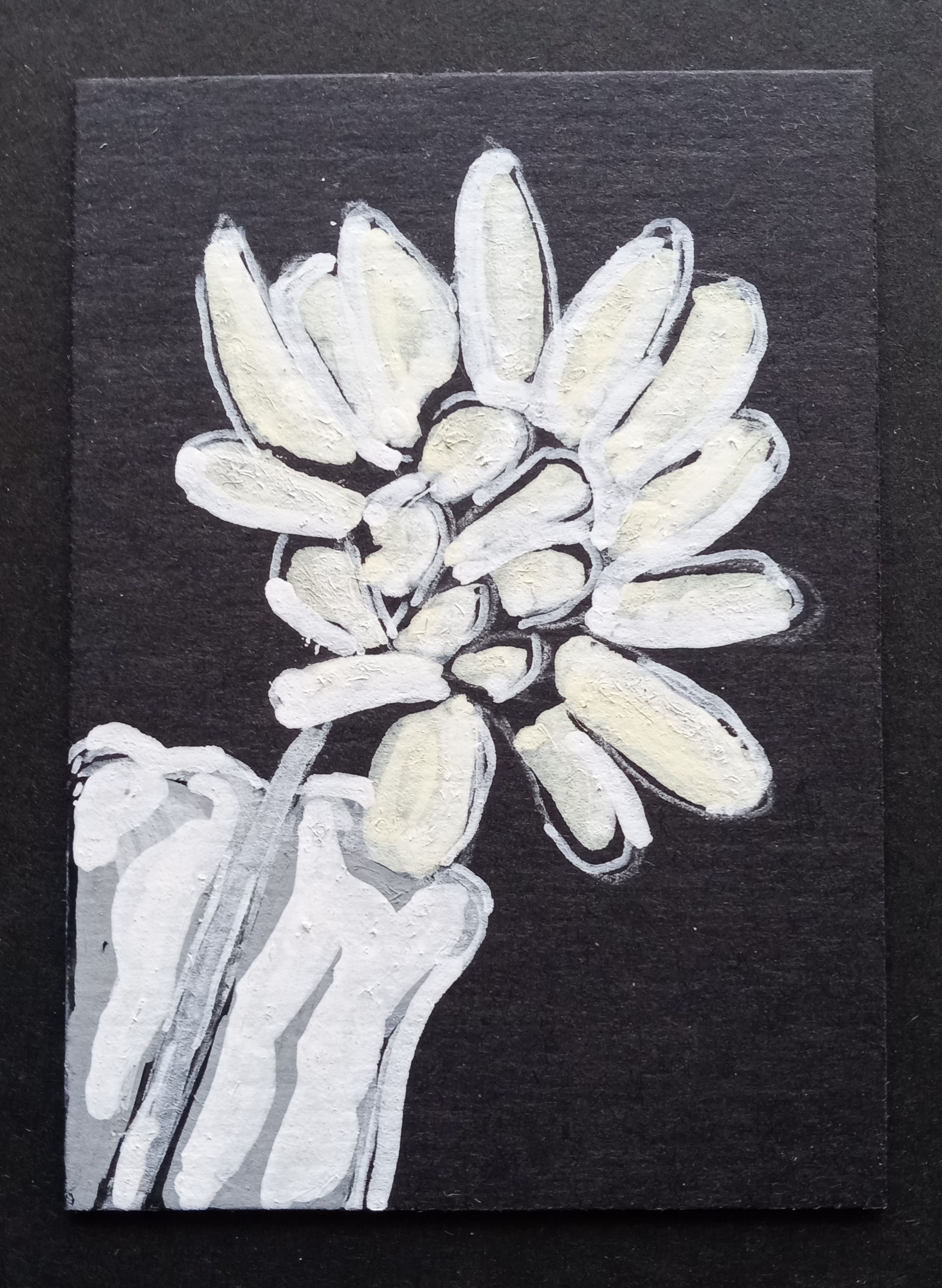 Hand-drawn Flower Artist Trading Cards, Miniature Floral Marker ...