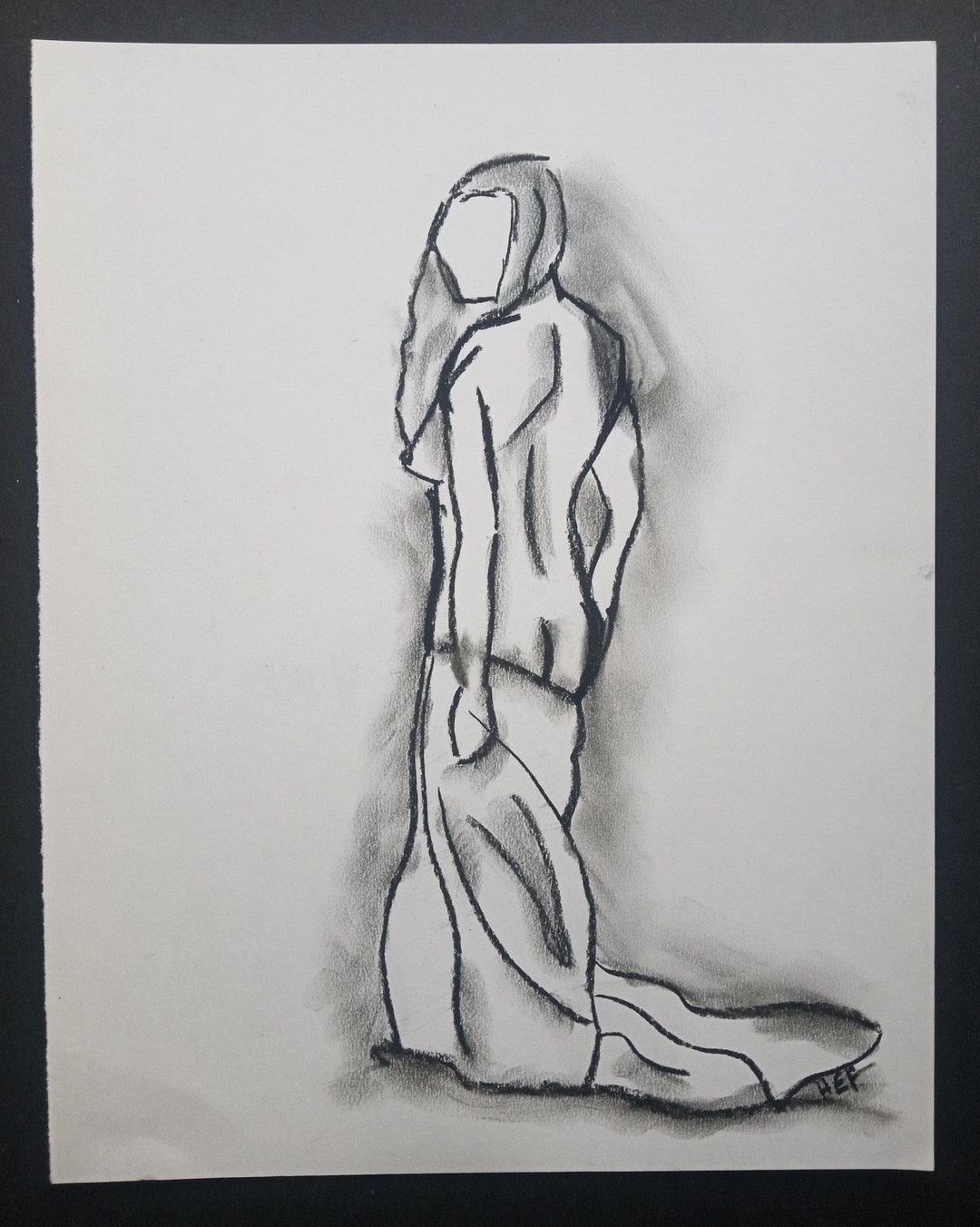 Nude Women Sketch Art Drawing Hand Drawn Traditional Female Figure