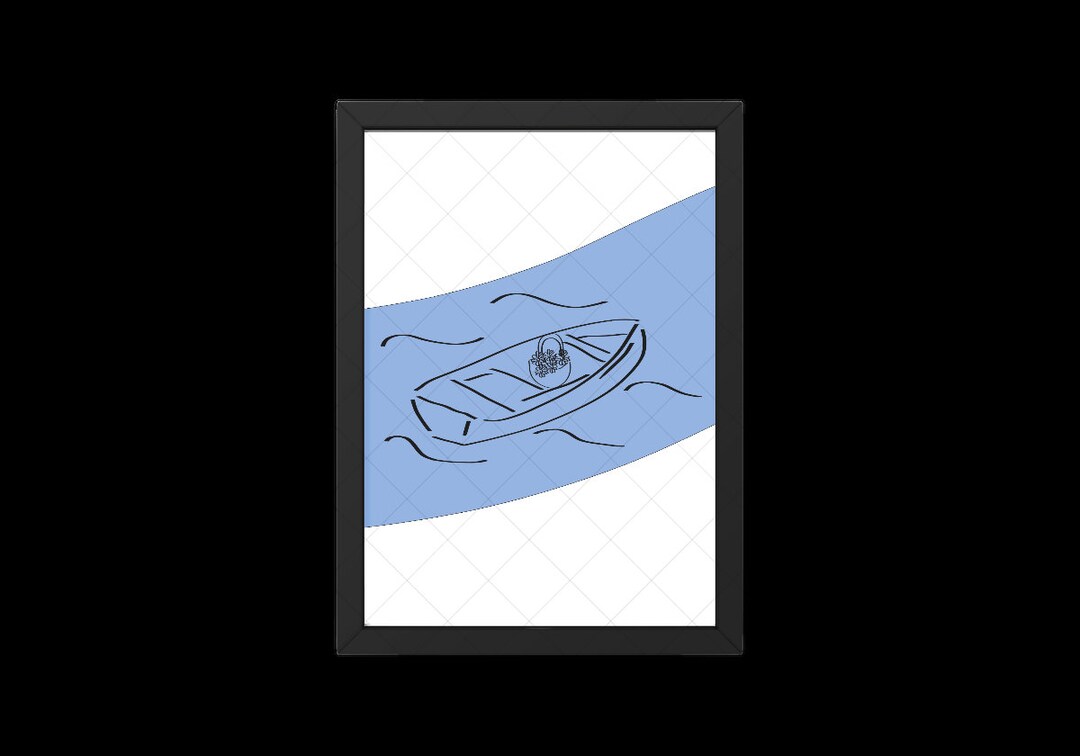 11x14 Printable Blue Boat in Water Print Printable Blue Lake - Etsy