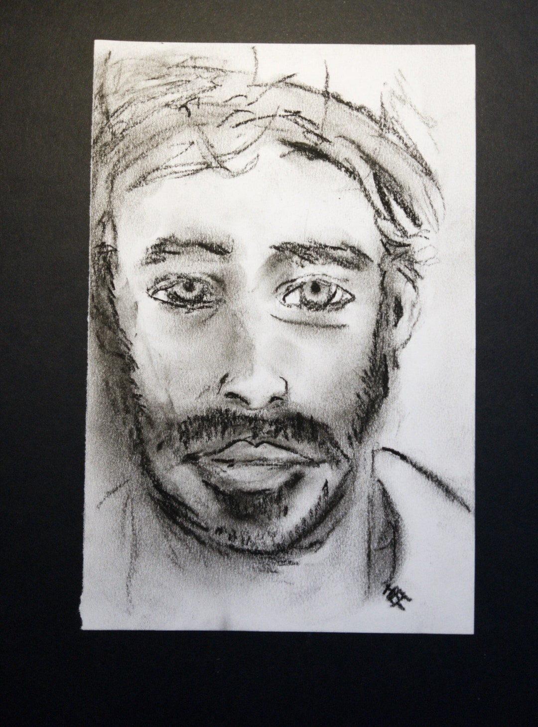 Original Portrait of Man Charcoal Drawing Hand-drawn Man With - Etsy