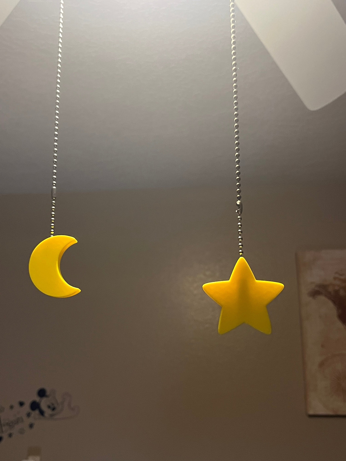 Moon Ceiling Fan Pull, Cute Half Moon Fan Chain Pull, Nursery Decor ...