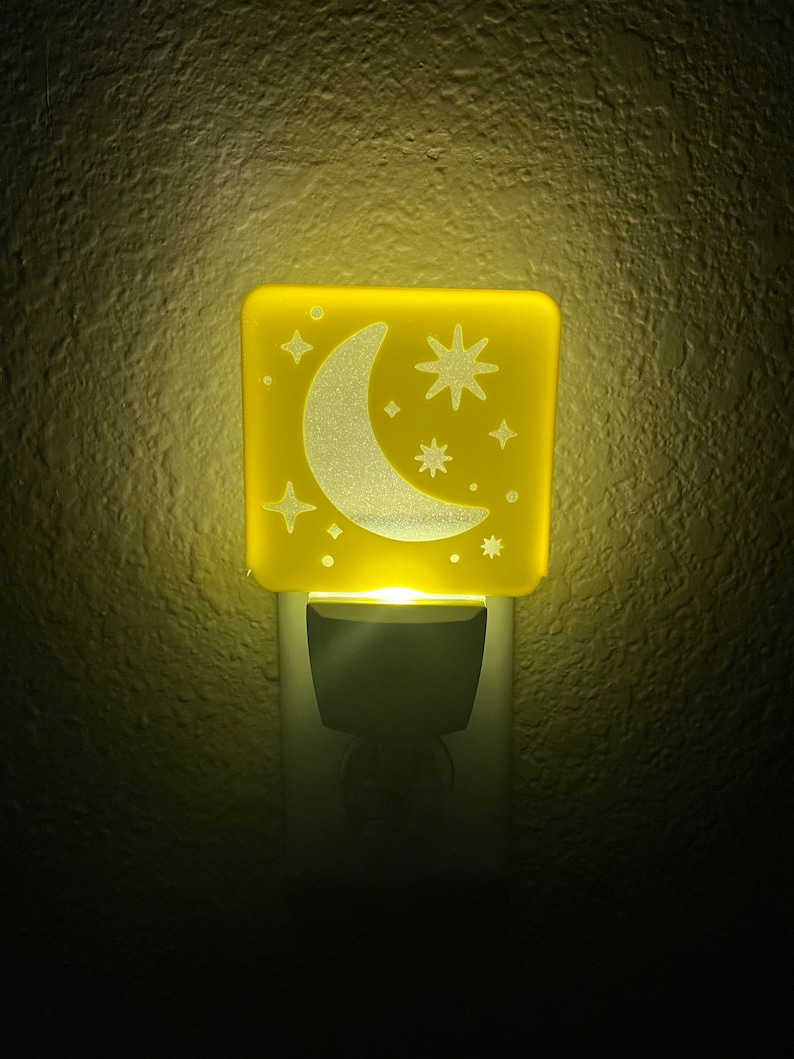 Moon and Stars Plug-in LED Night Light With Light Sensor, Night Sky ...