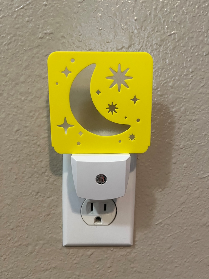 Moon and Stars Plug-in LED Night Light With Light Sensor, Night Sky ...