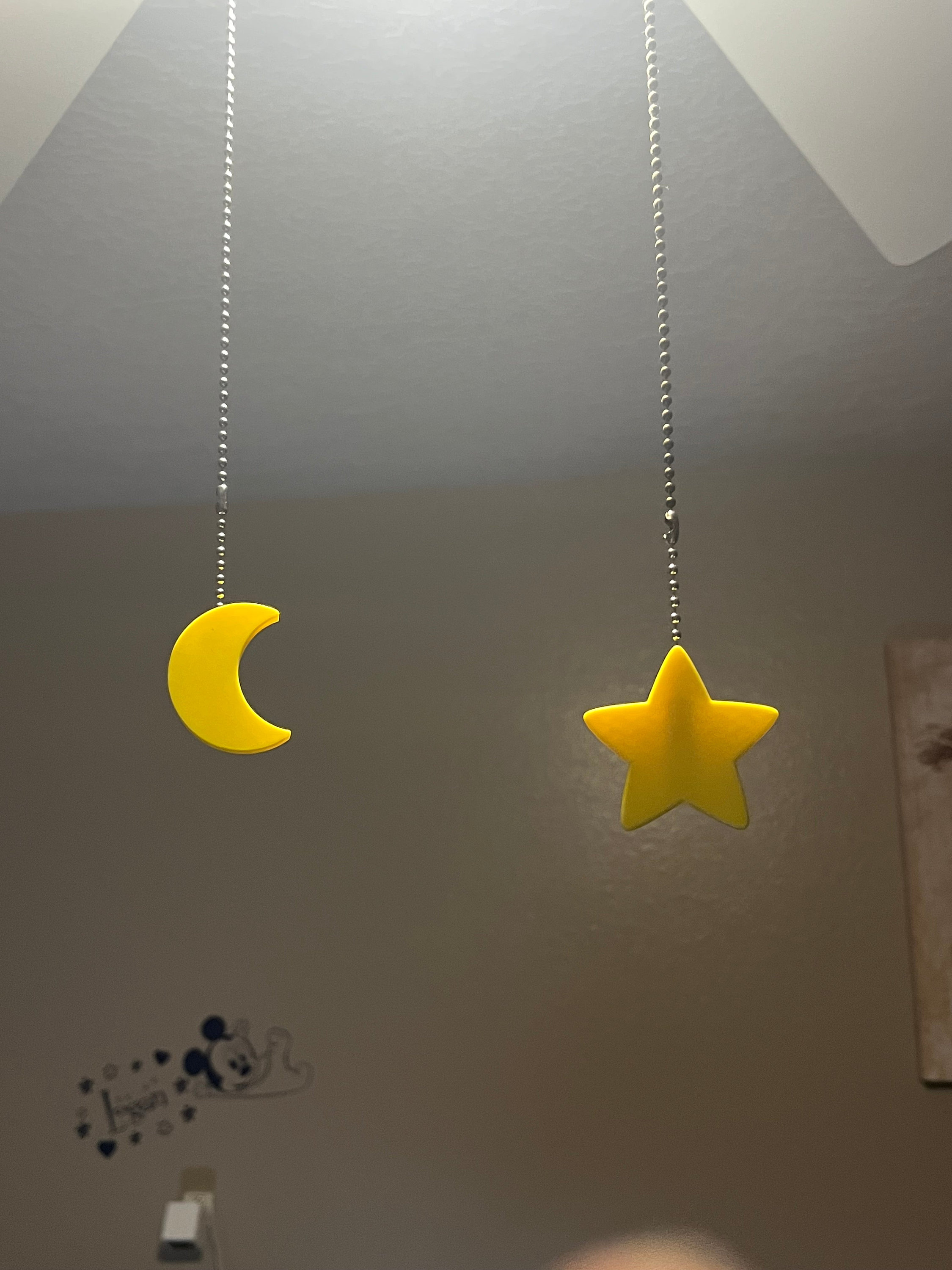 Moon Ceiling Fan Pull, Cute Half Moon Fan Chain Pull, Nursery Decor ...