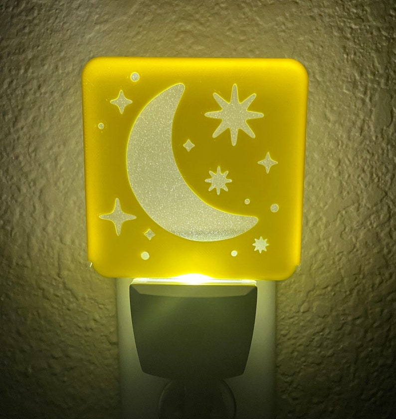 Moon and Stars Plug-in LED Night Light With Light Sensor, Night Sky ...