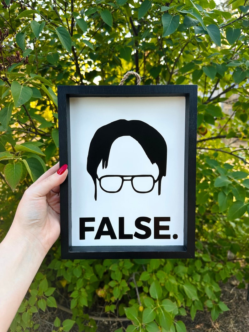 Dwight Schrute the Office false 8x10 Wood Sign - Etsy