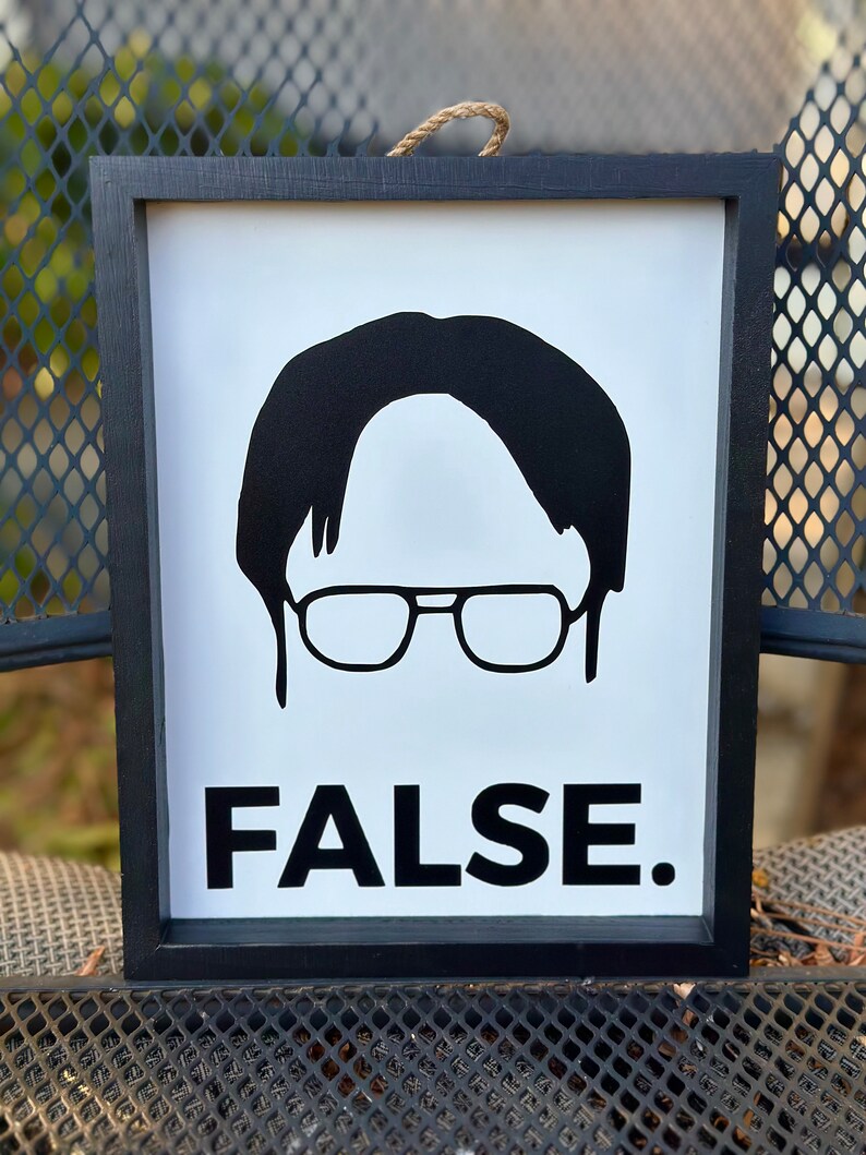 Dwight Schrute the Office false 8x10 Wood Sign - Etsy