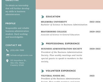 Professional Computer Science Student Resume Template - Etsy