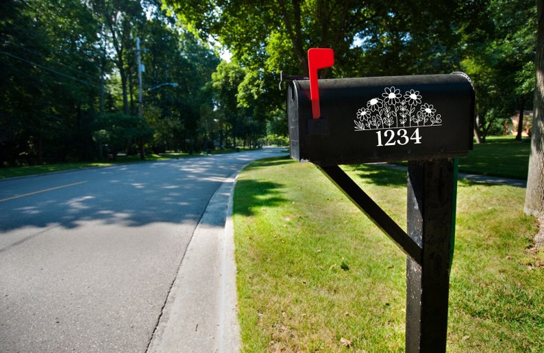 Flower Mailbox Decal - Etsy