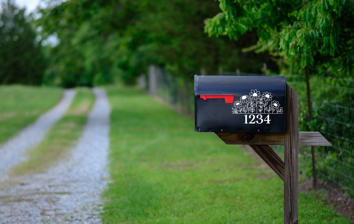 Flower Mailbox Decal - Etsy