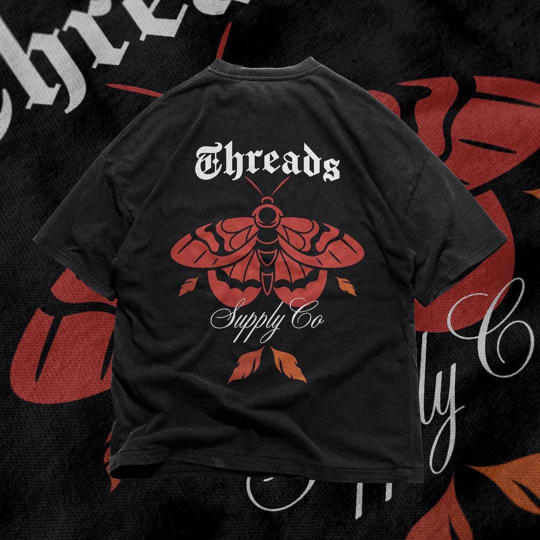 Moth Tattoo Tee Shirt Black Work Tattoo Apparel Tattoo Merch Gift for ...