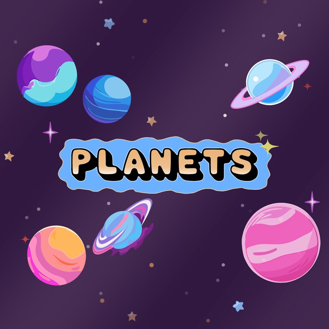Planets Clip Art Bundle Outer Space Clipart Commercial Use - Etsy