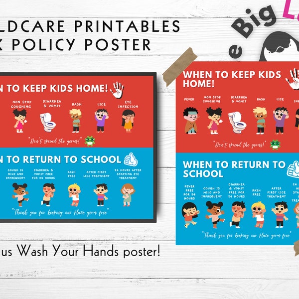 Sick Daycare Poster - Etsy