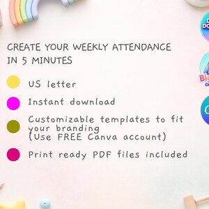 Daycare Sign in Sign Out Printable Attendance Sheet for Preschool ...