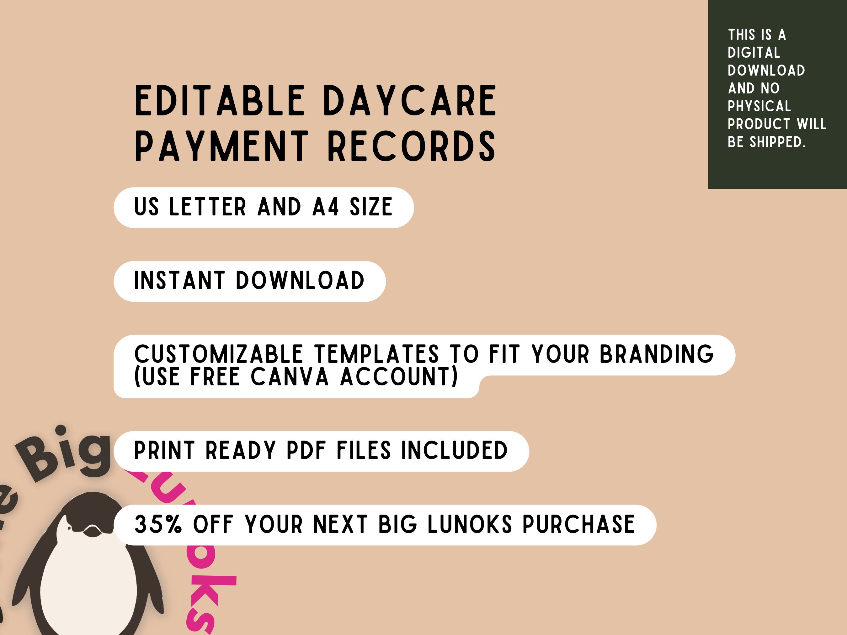 Printable Sign in and Sign Out Sheet for Daycare Weekly Attendance Log ...