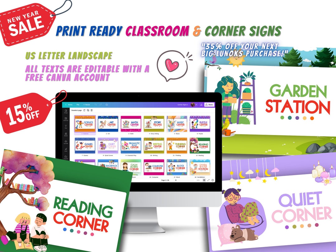 Editable & Printable Daycare Classroom Signs | Preschool Corner ...