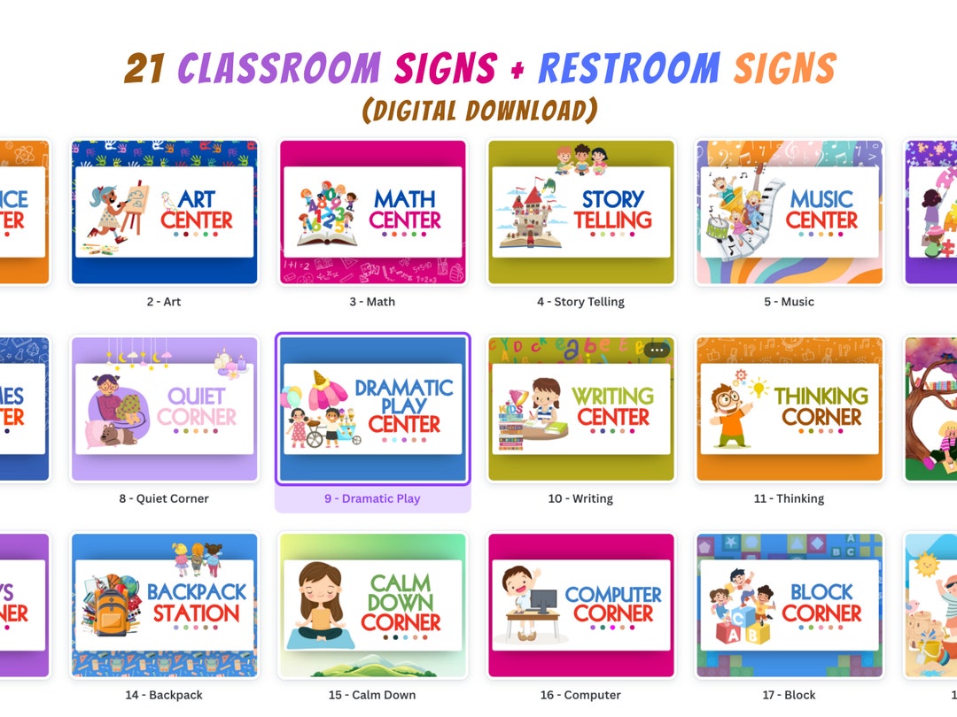 Letreros de Guardería Letreros de Aula Preescolar Textos - Etsy México