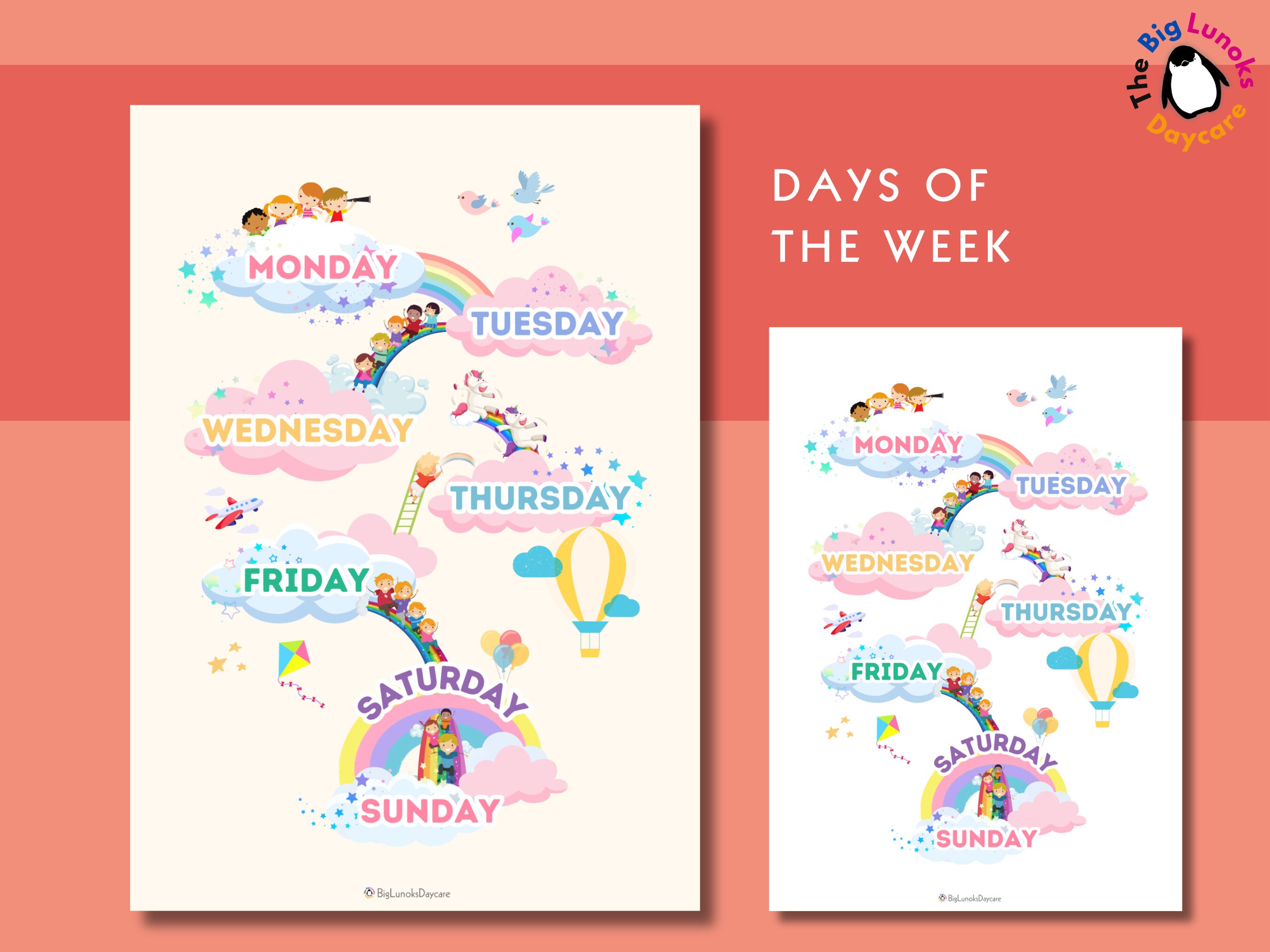 Days of the Week Poster Months of the Year Poster for Classroom Decor ...