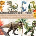 Tyrannosaurus Rex Trex Dinosaur Clipart Bundle Cute Dino Clip Art SVG ...