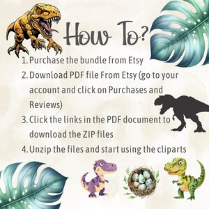 Tyrannosaurus Rex Trex Dinosaur Clipart Bundle Cute Dino Clip Art SVG ...