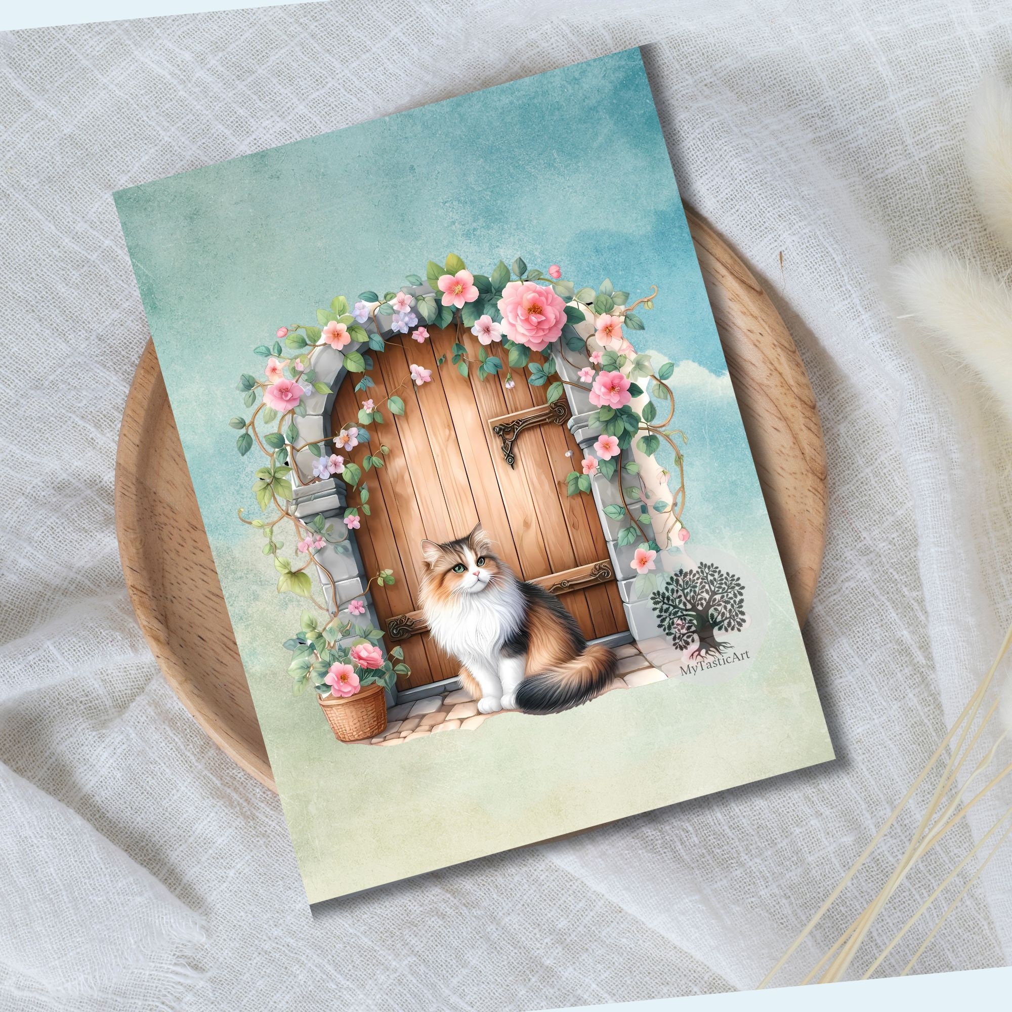 Watercolor Cats Clipart Digital Art Prints Cottagecore Cat Lover PNG ...