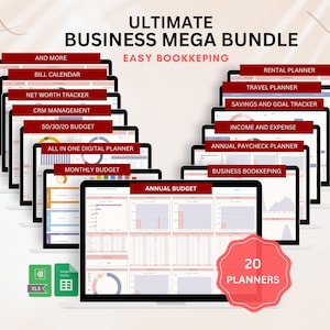 All in One Small Business Mega Bundle | Bookkeeping Spreadsheets ...