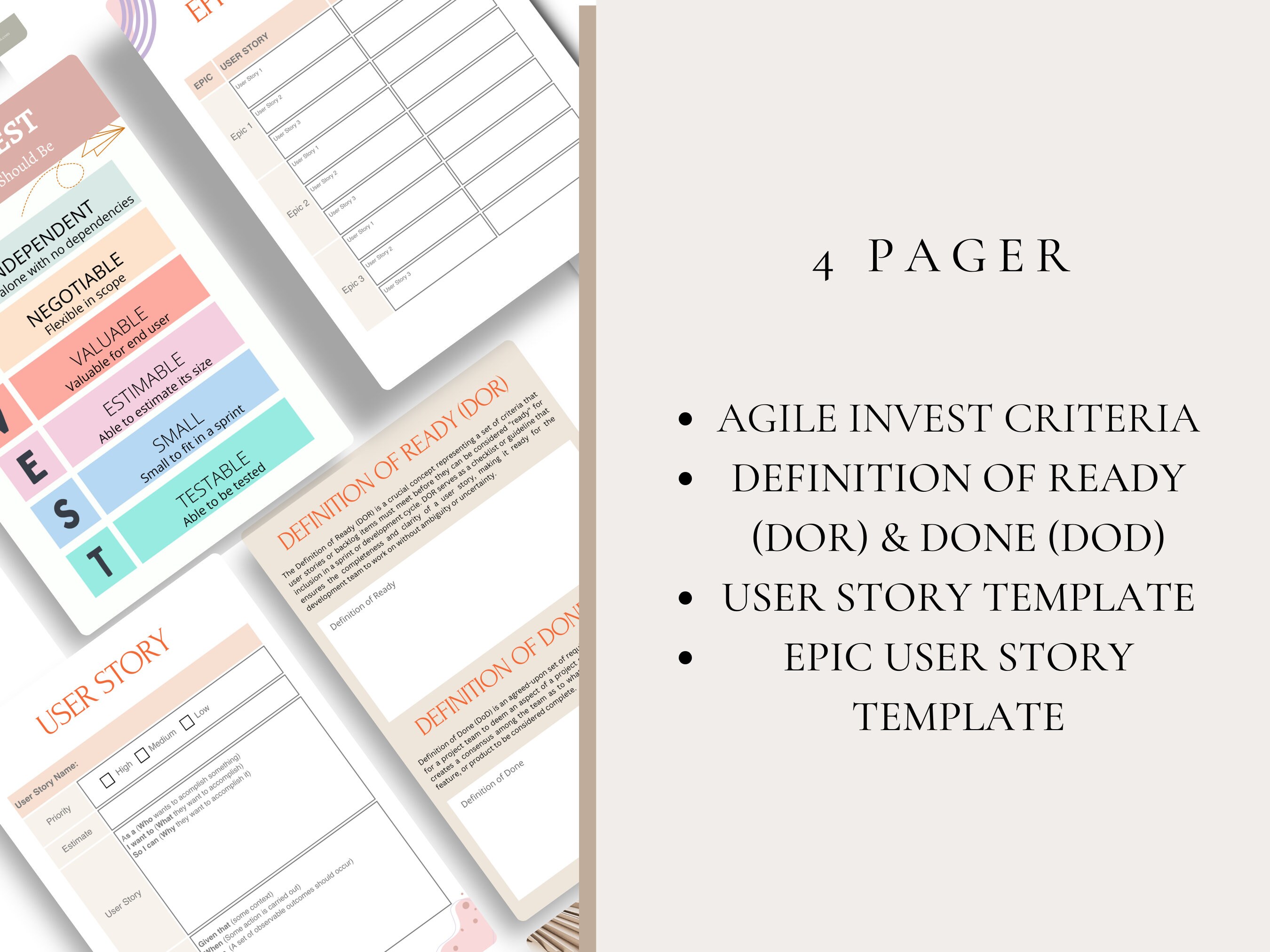 User Story Template | Product Owner | Project Manager | Agile | Scrum ...
